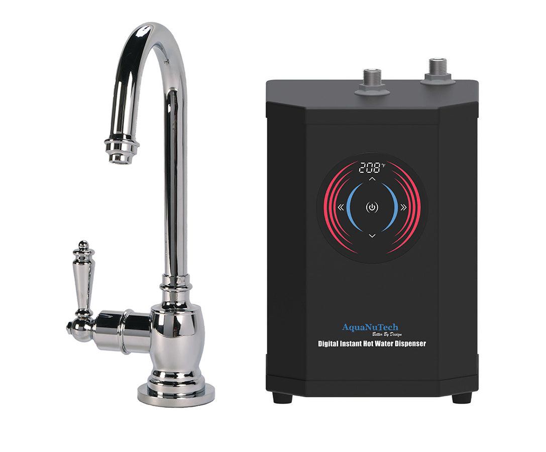 Instant Hot Water Combo - Traditional C-Spout Hot Water Faucet and Dig ...